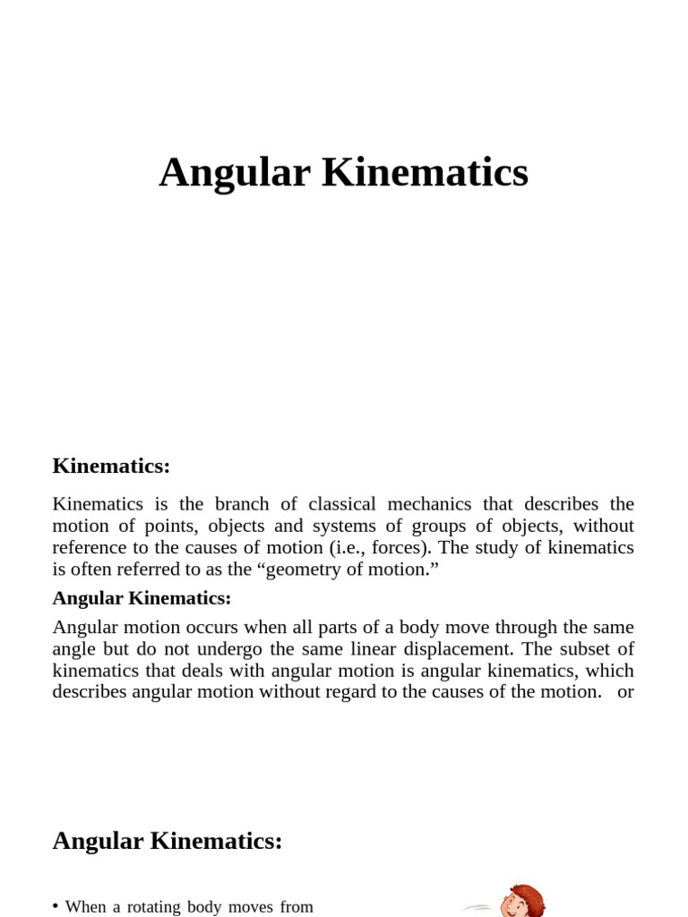 Angular Kinematics | PDF