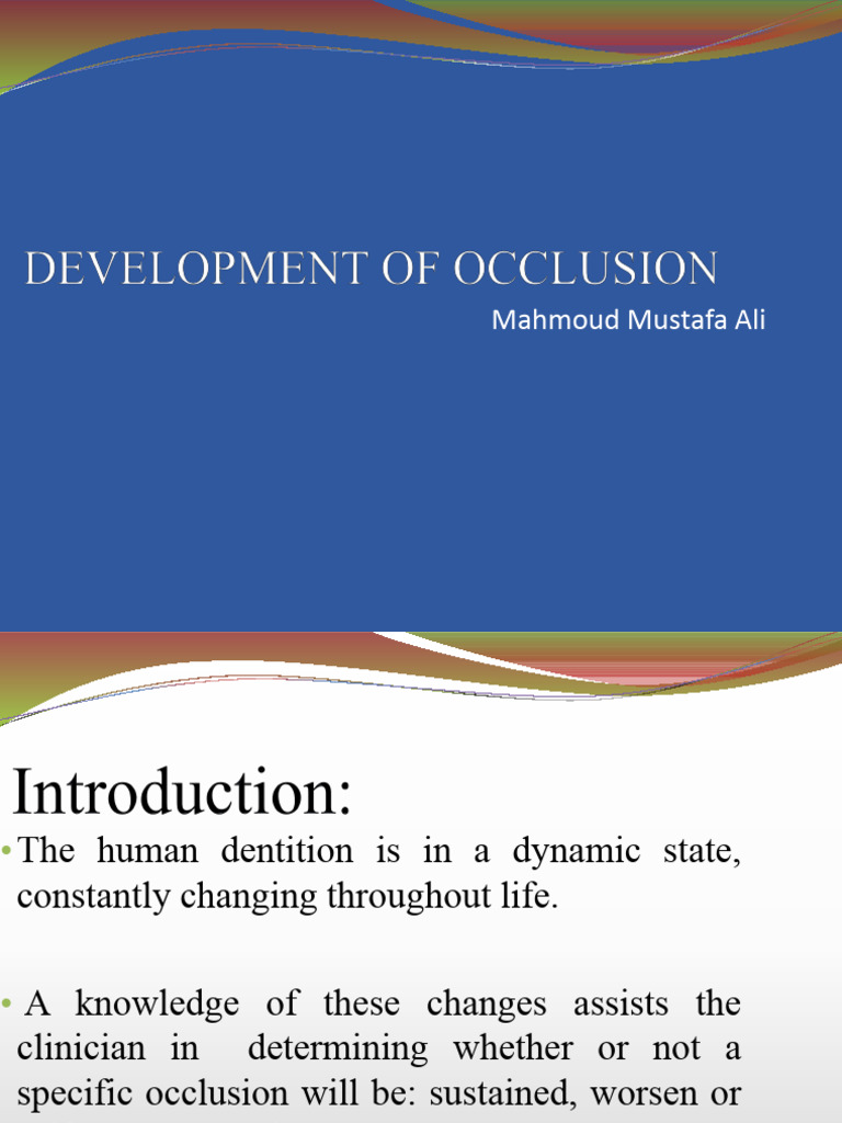 Understanding Occlusion Stages in Dentistry | PDF | Primate Anatomy ...