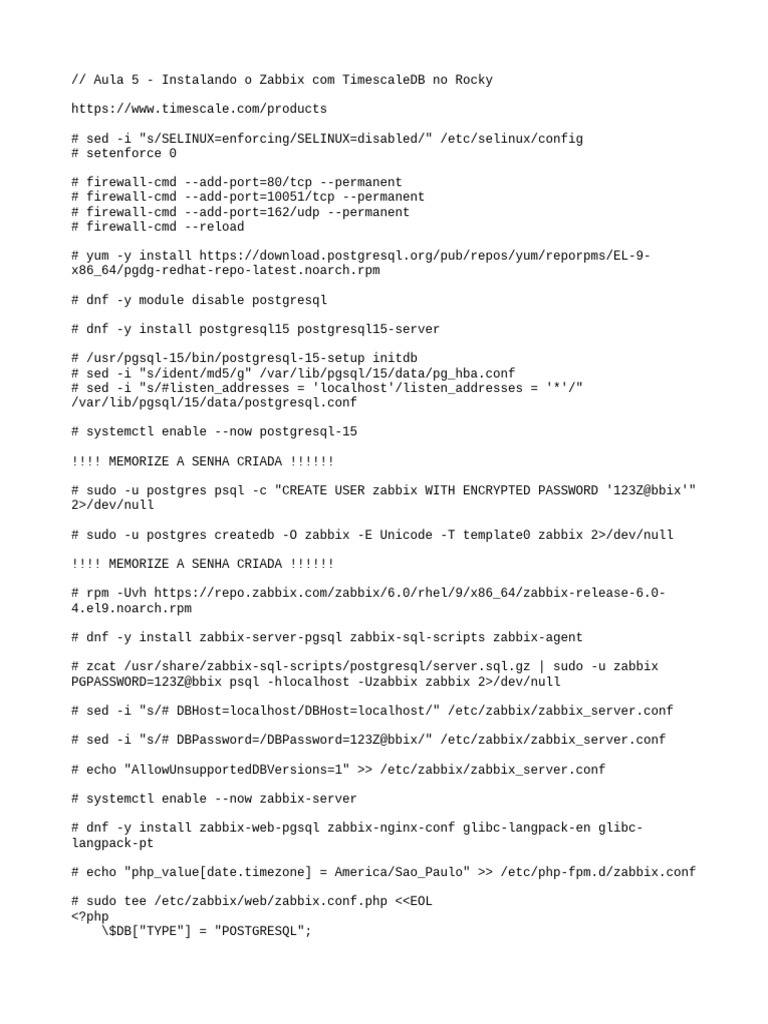 zabbix | PDF | Postgre Sql | Computing