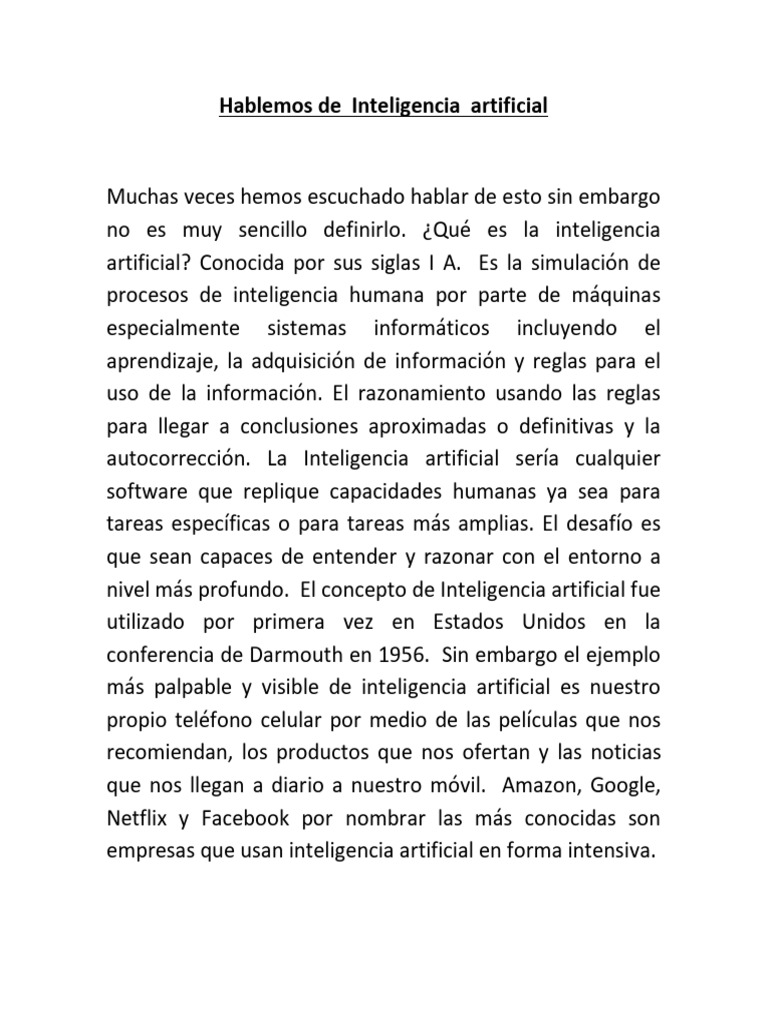 Documento Completo | PDF | Inteligencia artificial | Inteligencia (IA) y semántica