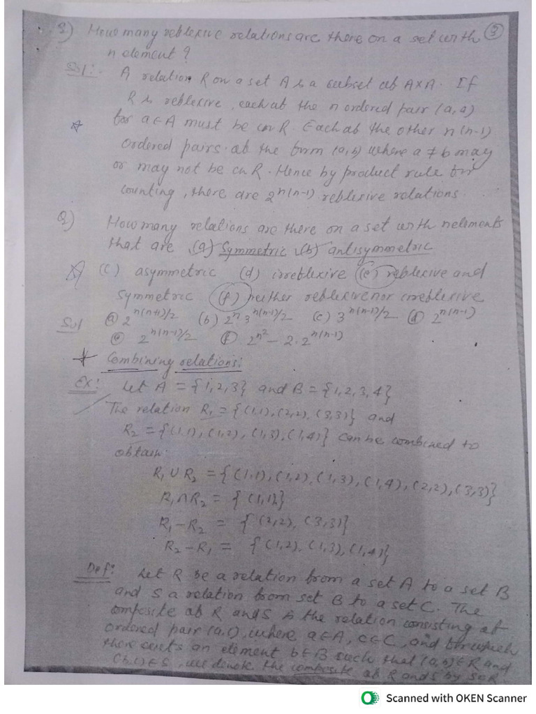 Relation and Pigeonhole Principle | PDF