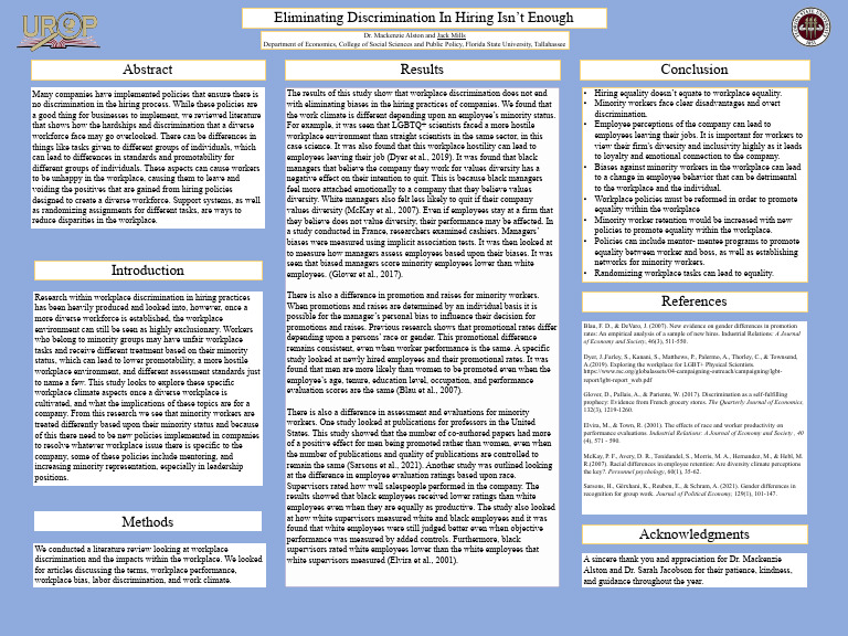 UROP Poster Final Final Final - 0 | PDF | Employment Discrimination ...