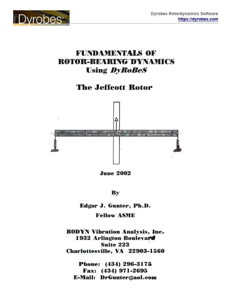 Jeffcott Rotor Dynamics Fundamentals | PDF | Damping | Force