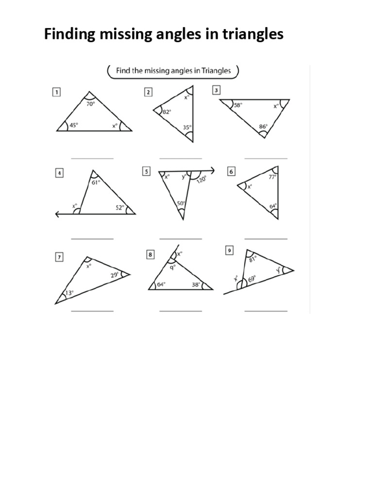 Triangles Worksheet | PDF