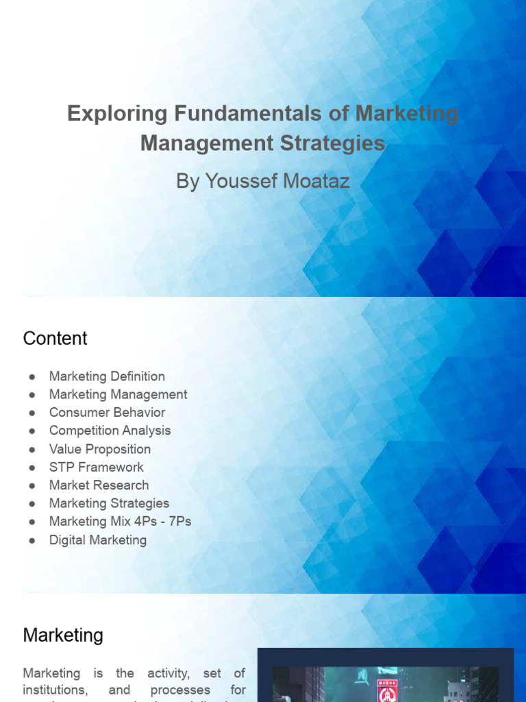 Exploring Fundamentals of Marketing Management Strategies | PDF ...