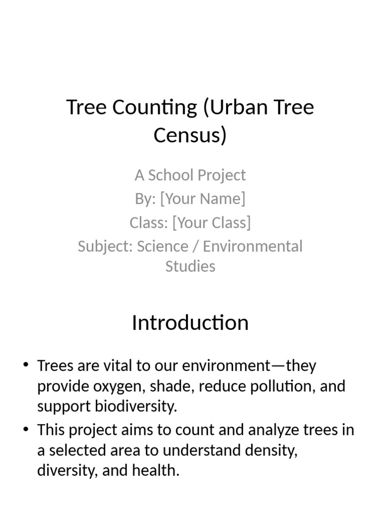 Urban Tree Census Project Overview | PDF | Trees | Ecology