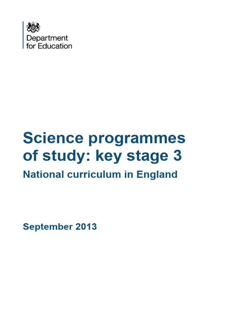 Key Stage 3 Science Curriculum Guide | PDF | Force | Chemical Reactions