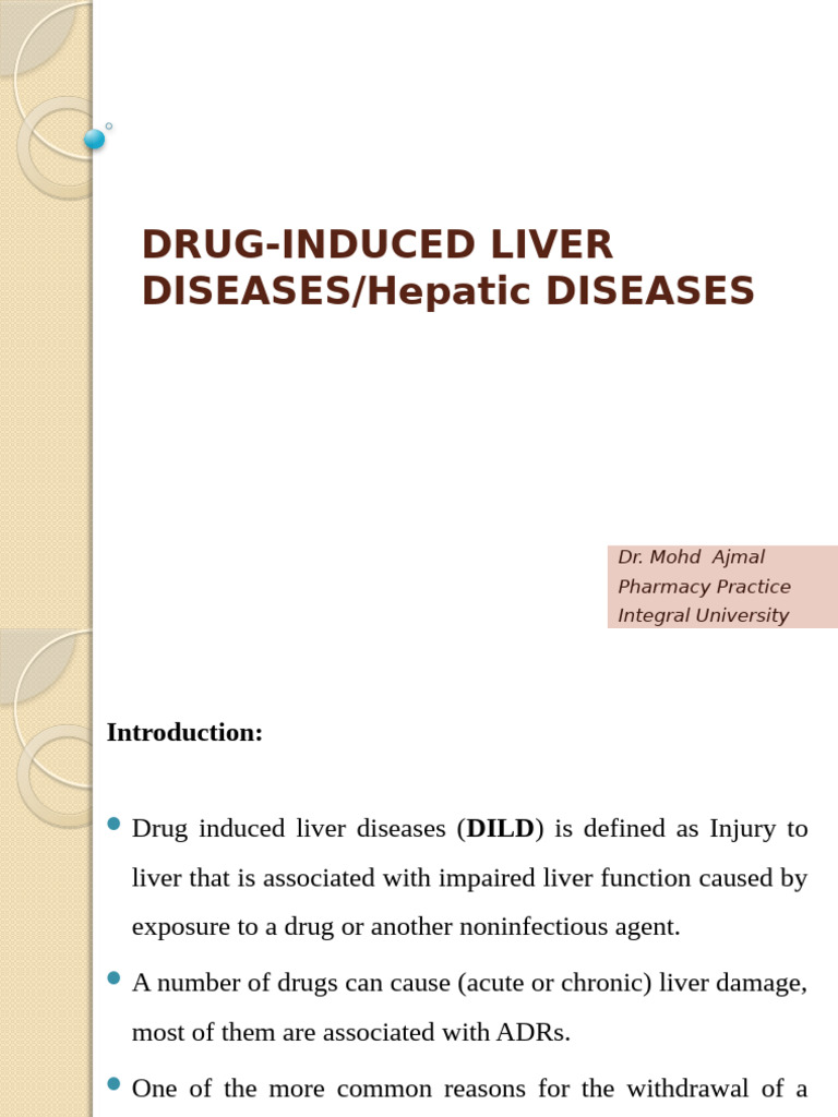 Drug-Induced Liver Disease Overview | PDF | Hepatitis | Cirrhosis