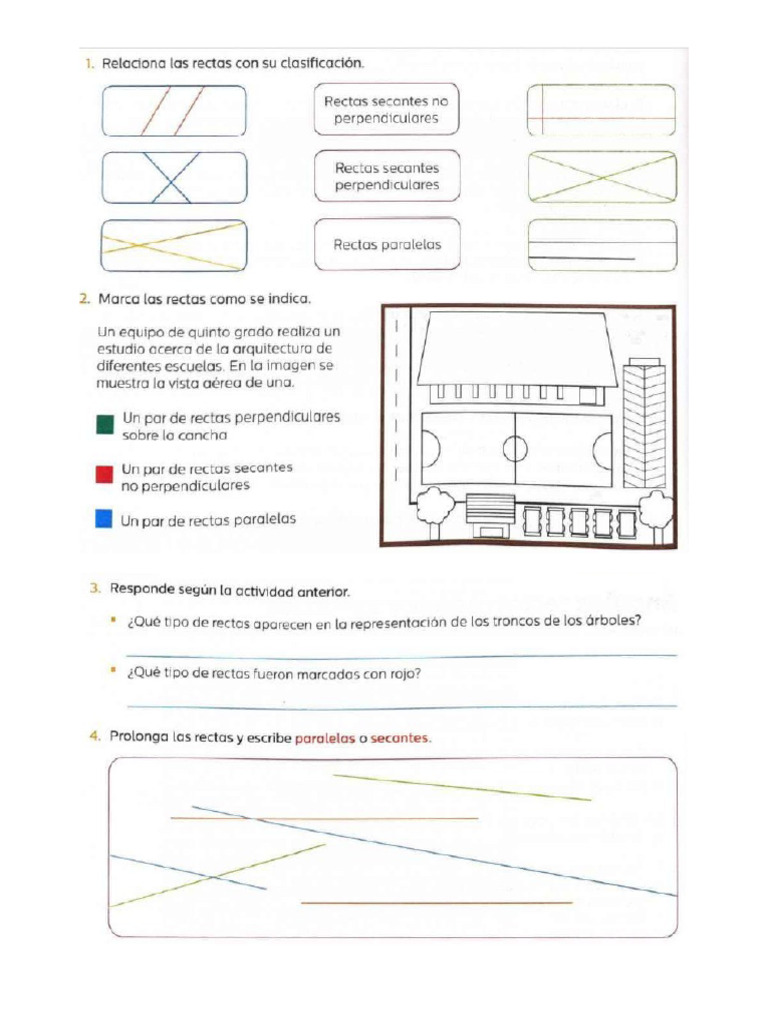 Paralelas, Secantes y Perpendiculares | PDF