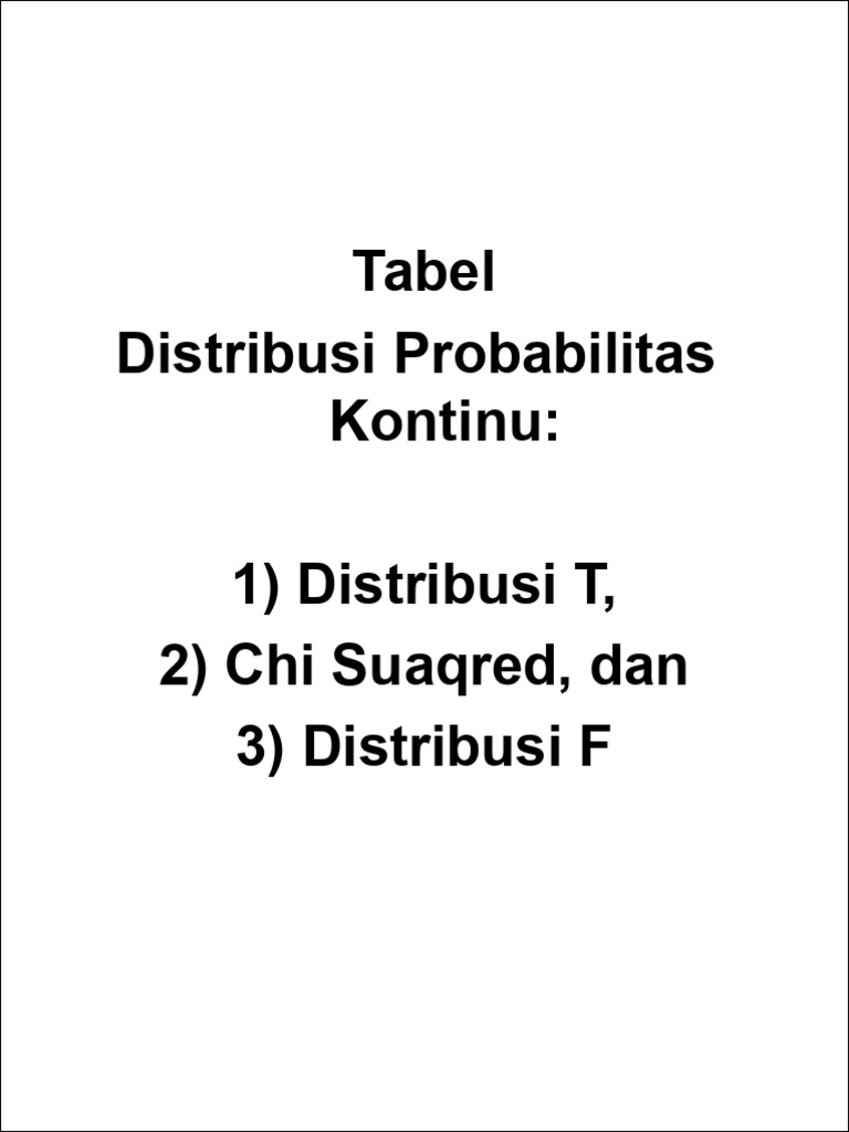 8D-Tabel Distribusi Kontinu Yg Lain | PDF