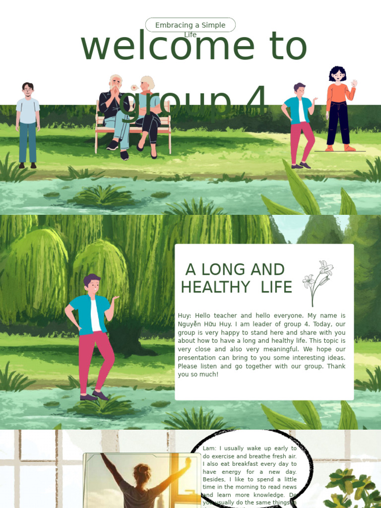Green and White Illustrated Simple Life Presentation | PDF | Multimedia ...