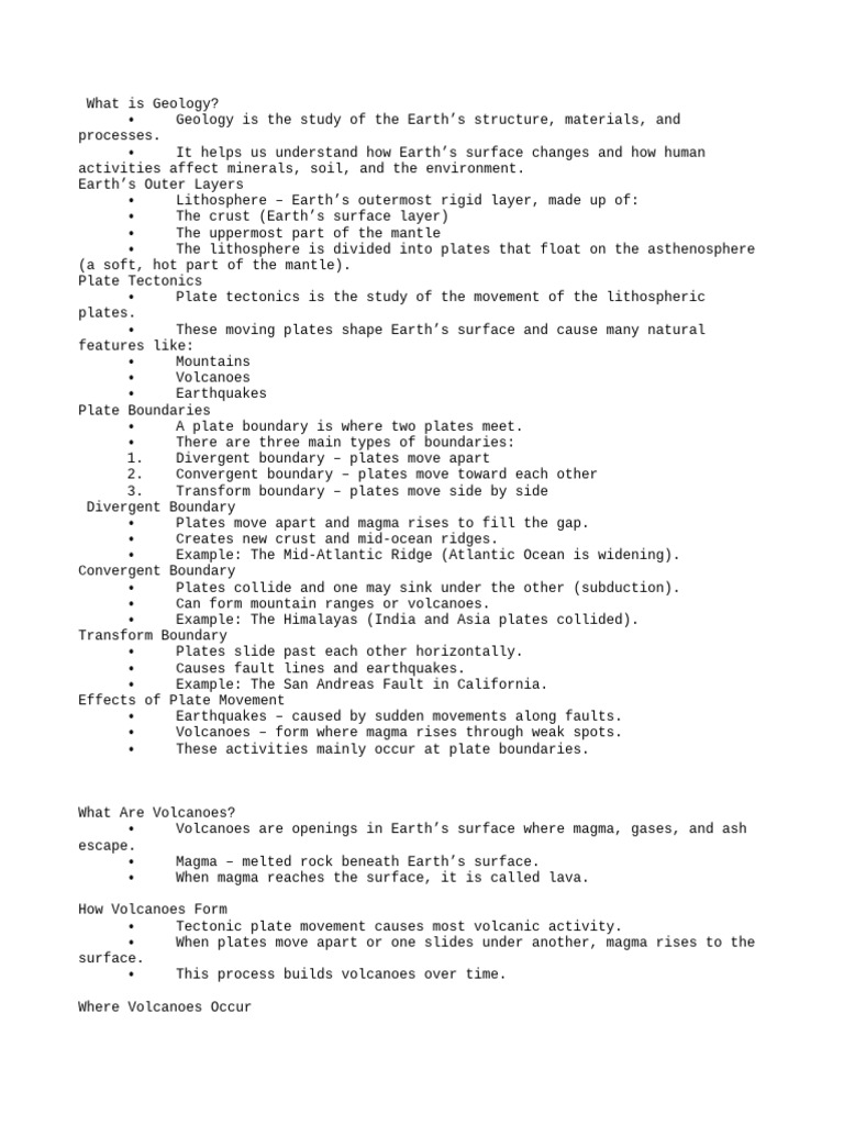 Geology Volcano Earthquake | PDF | Plate Tectonics | Volcano