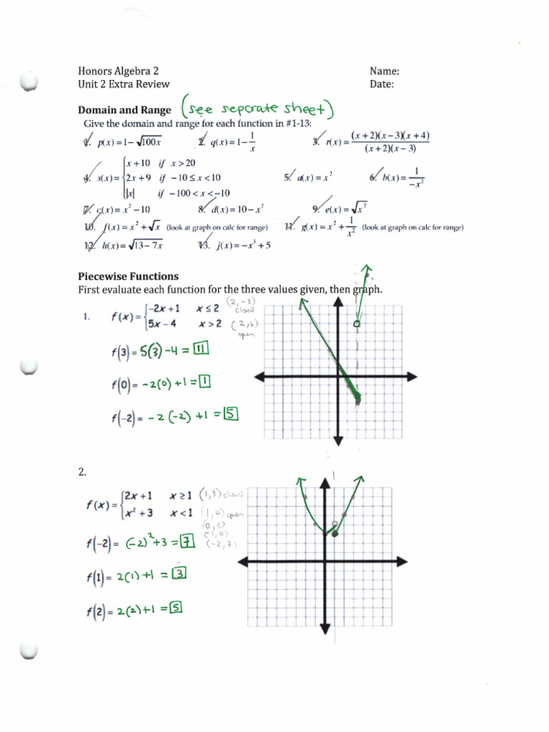 HA2 Unit 2 Extra Review Solutions | PDF