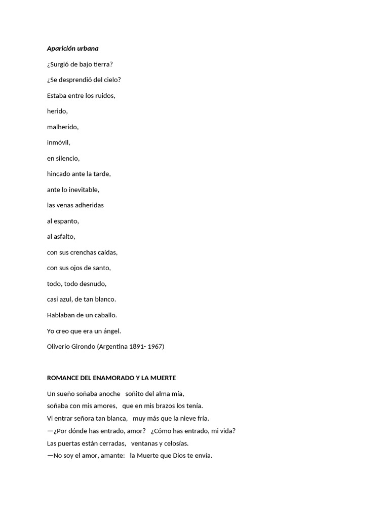Poemas para Analizar 2 | PDF