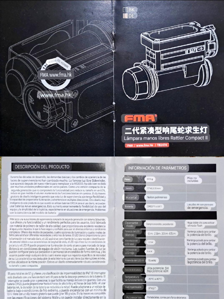 STREAMLIGHT Sidewinder Compact II | PDF | Diodo emisor de luz | Tornillo