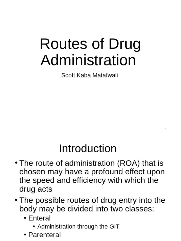 Drug Administration Routes Explained | PDF | Topical Medication ...
