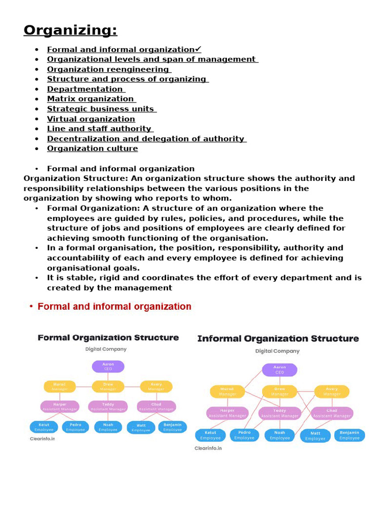 Principles of Management Organising | PDF