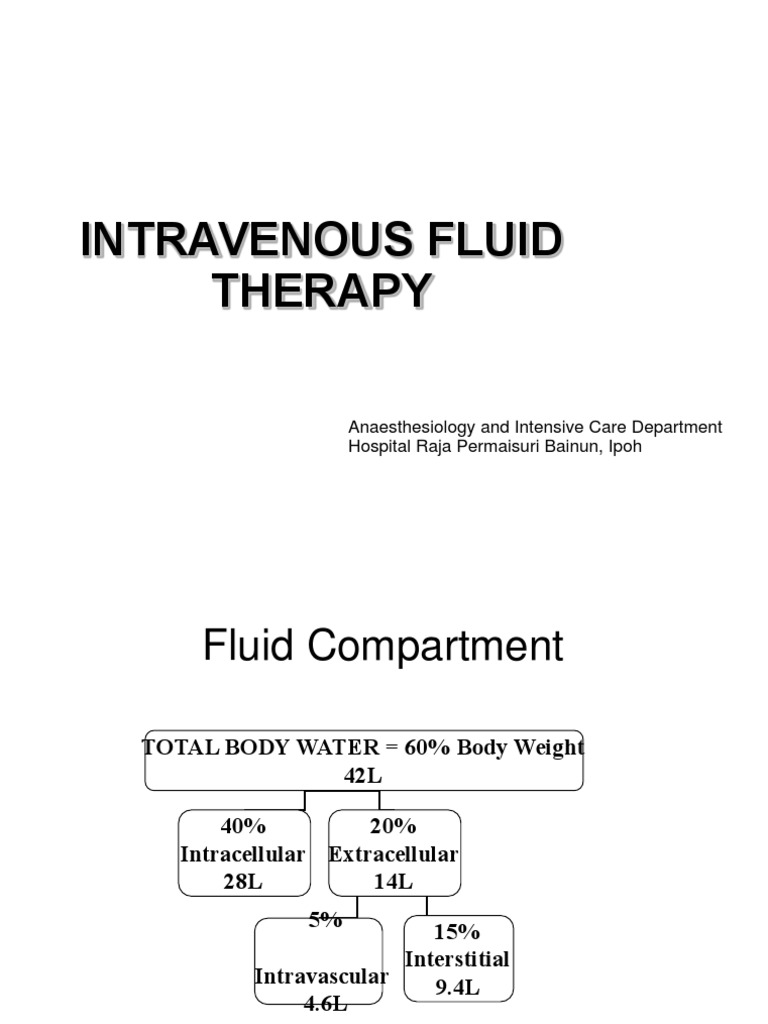 IV Fluid Therapy | PDF | Saline (Medicine) | Medical Specialties