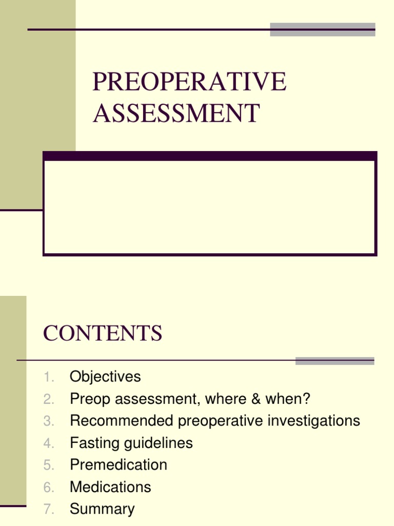 Preoperative Assessment | Anesthesia | Hypertension