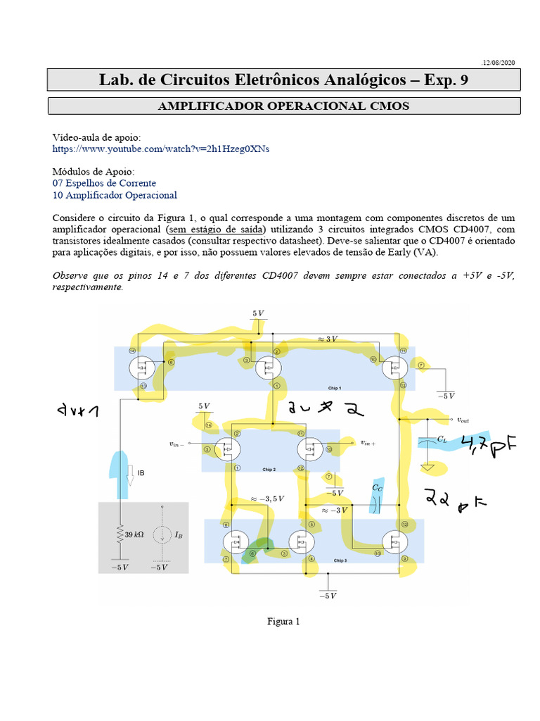 Lab09 v5p1 | PDF | Rede elétrica | Amplificador operacional