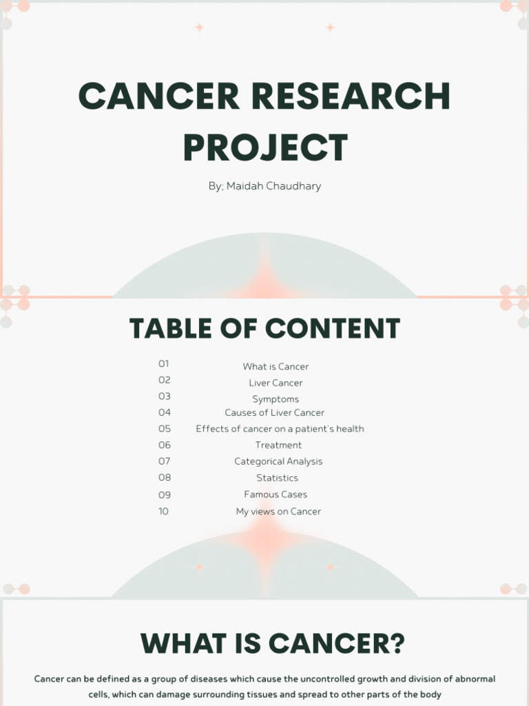Assignment # 2 Cancer Research Project | PDF