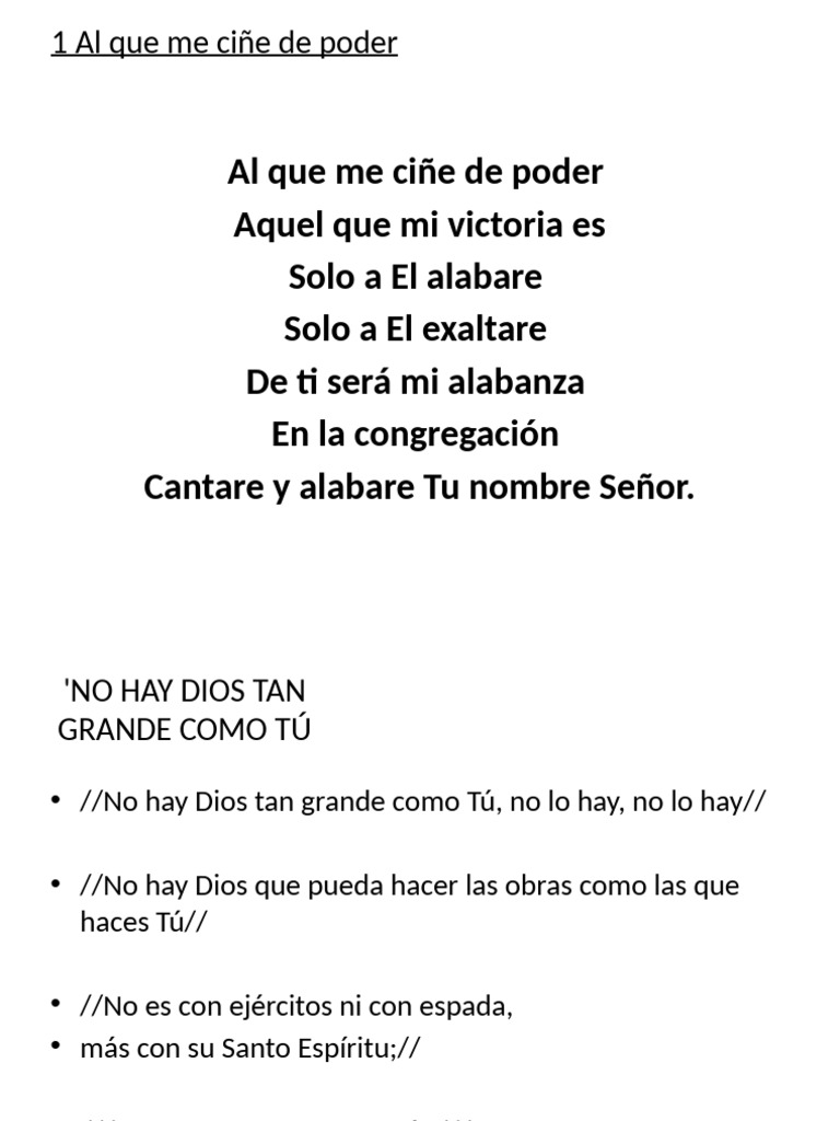 1 Al Que Me Ciñe de Poder | PDF