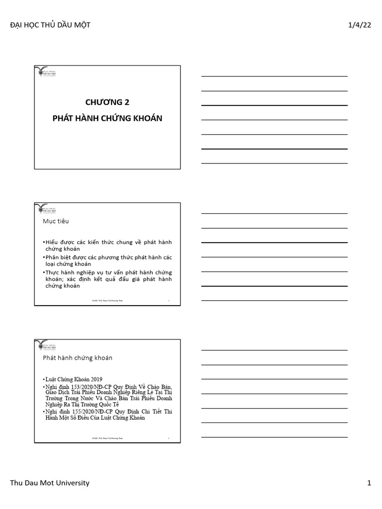 TTCK_Chuong 2_Phat hanh chung khoan | PDF