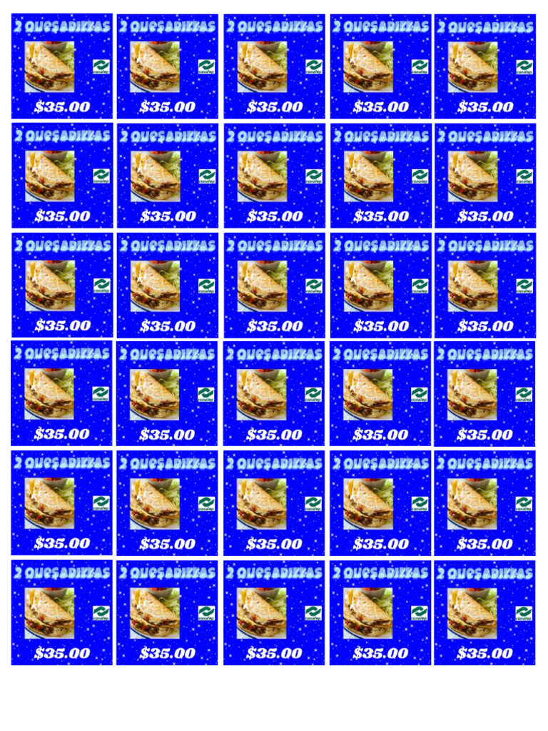 Boletos de Comida | PDF