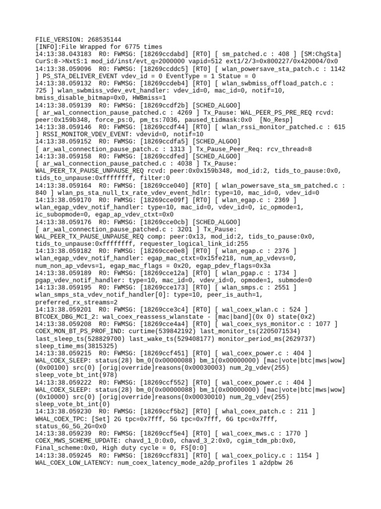Cnss FW Logs 004 | PDF