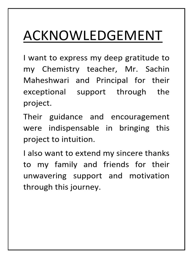 Acknowledgment to Mr. Sachin Maheshwari | PDF