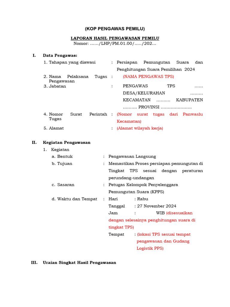 Form A PTPS Persiapan Pemungutan Dan Penghitungan Suara | PDF