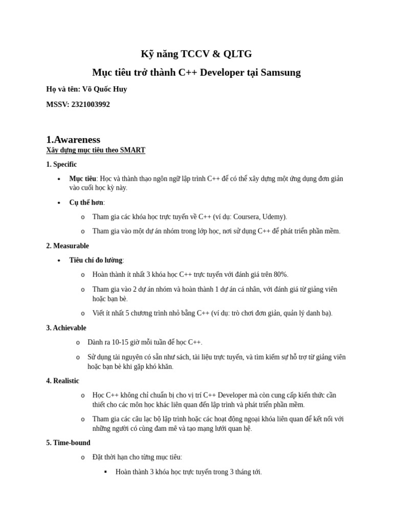 K Năng TCCV | PDF