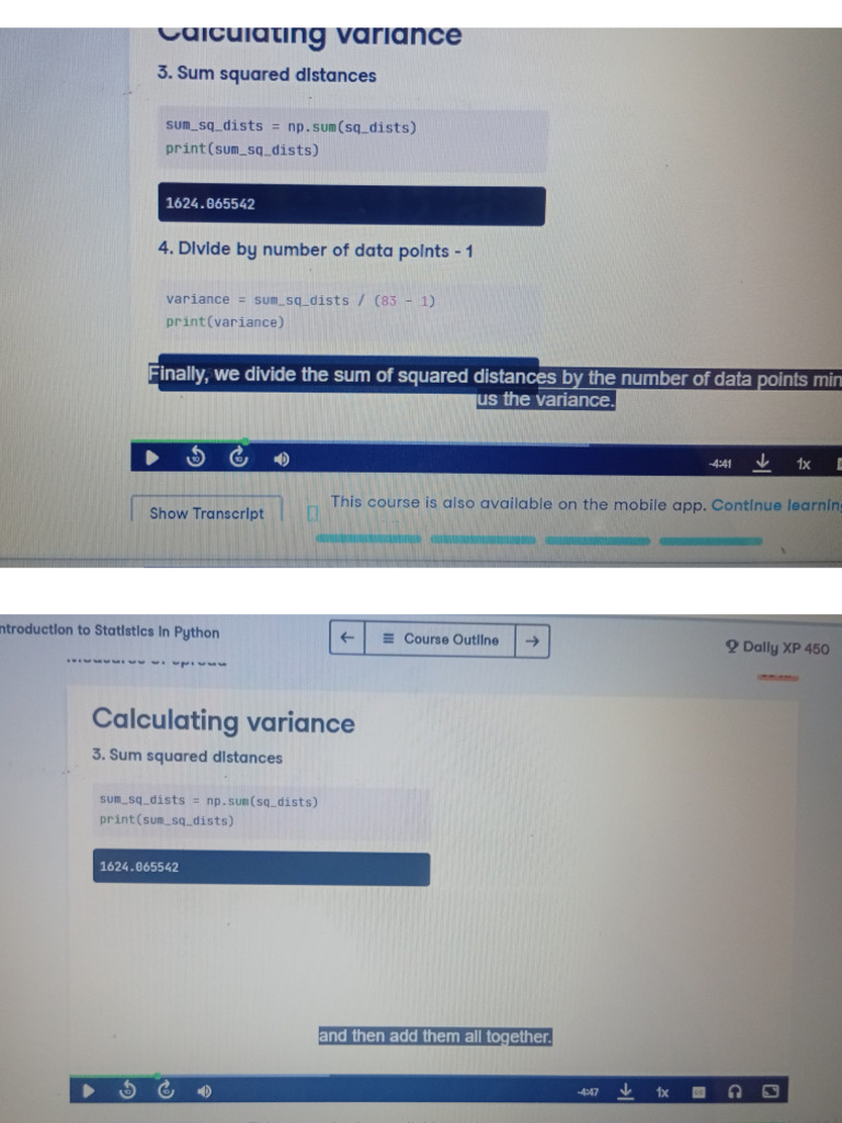 Calculating Variance | PDF