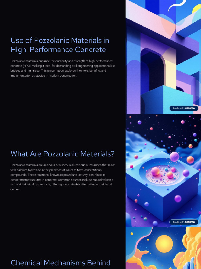 Use of Pozzolanic Materials in High Performance Concrete | PDF | Cement ...