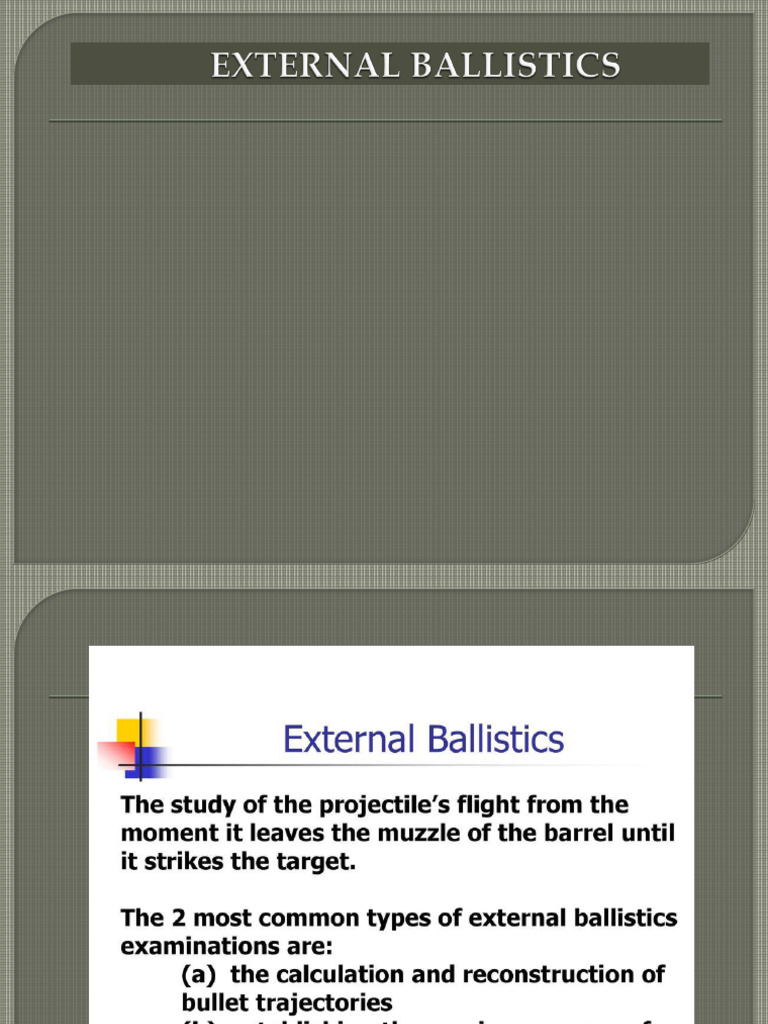External Ballistics | PDF | Bullet | Flight