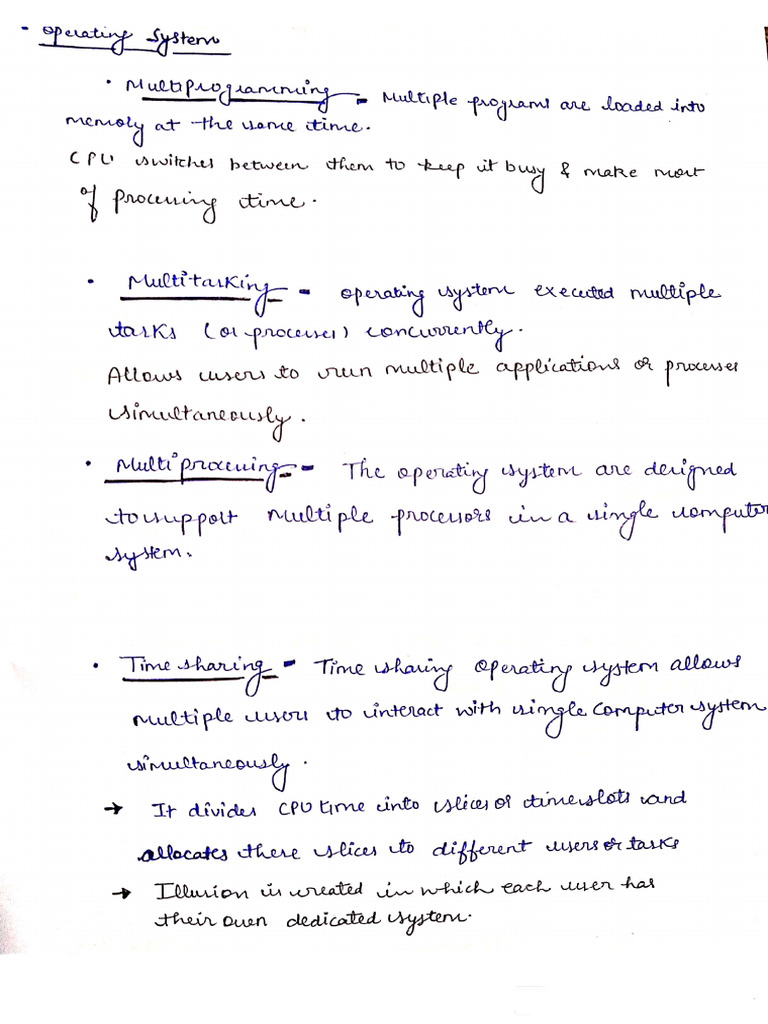 2 Types of Operating System Short Notes | PDF