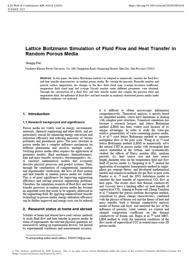 Lattice Boltzmann Fluid Flow Simulation | PDF | Fluid Dynamics | Porosity
