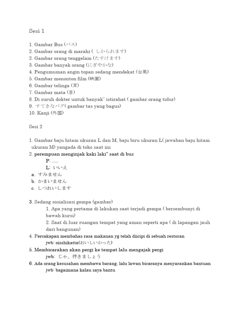 Soal JFT Basu dan Gambar Terkait | PDF