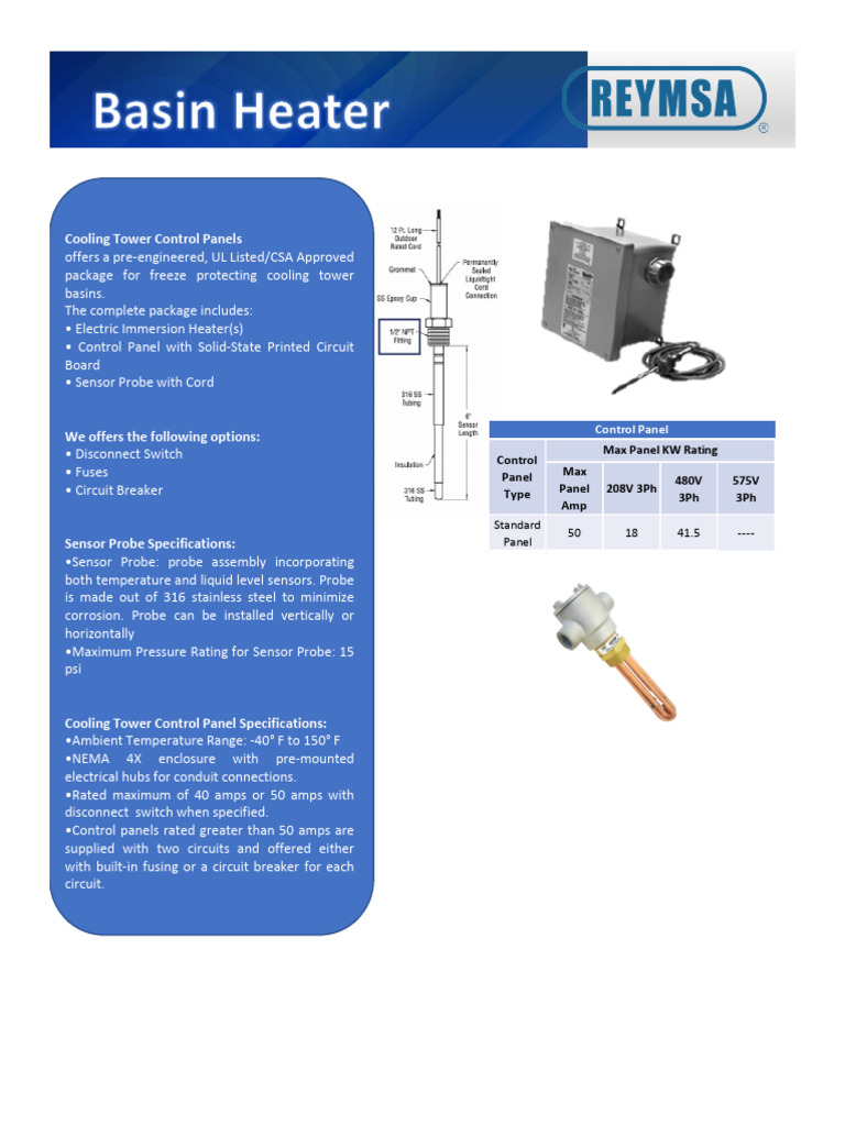 Basin Heater Indeeco | PDF