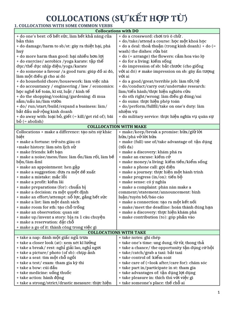 Collocations FULL | PDF
