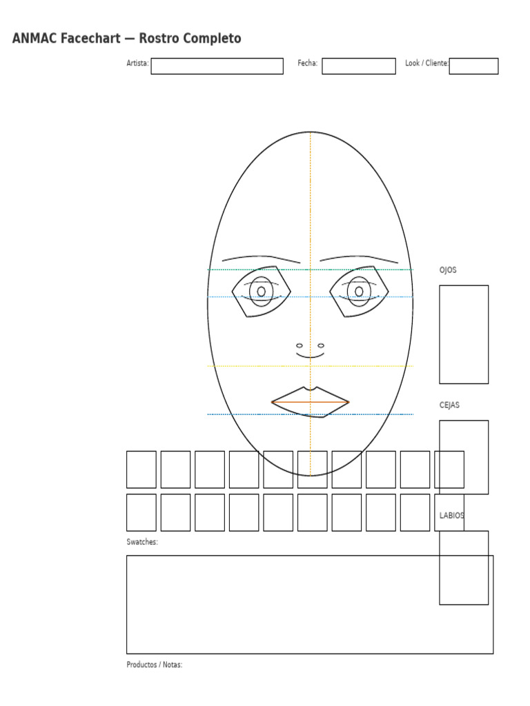 ANMAC Facechart Set Letter | PDF