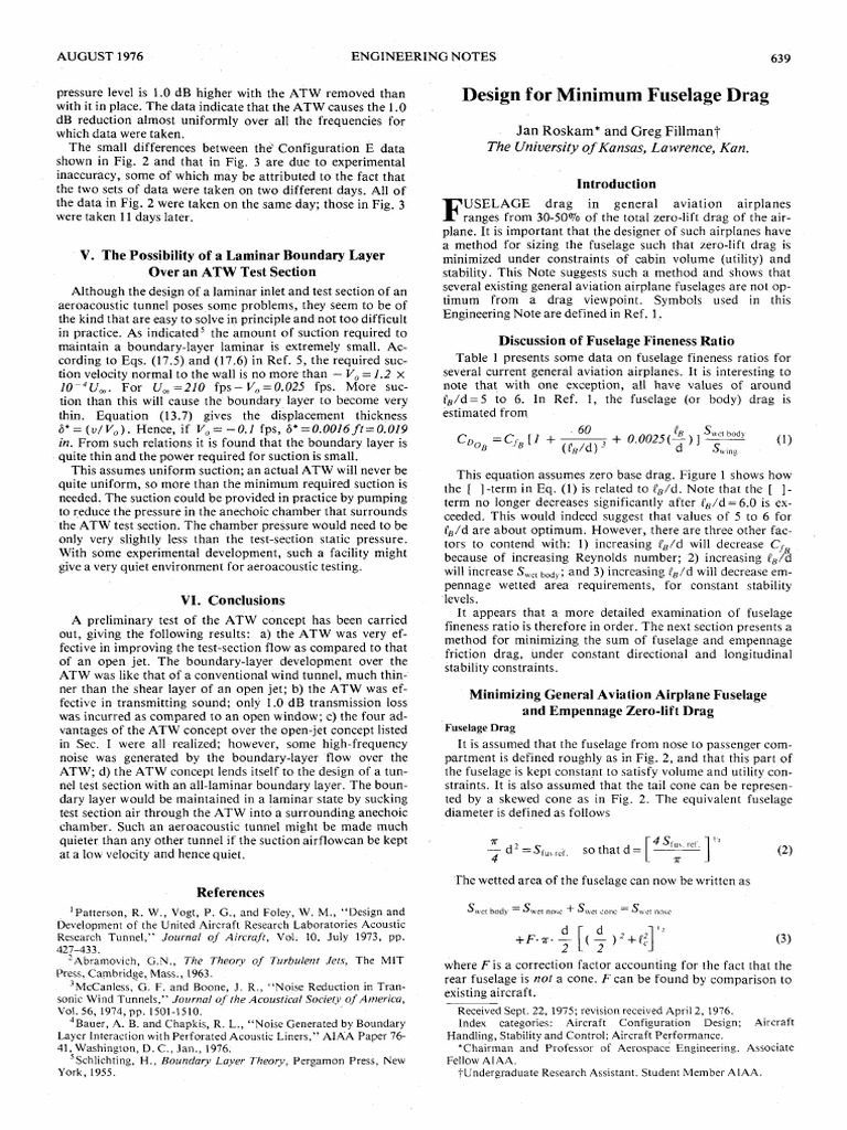 Aeroacoustic Tunnel Design Insights | PDF | Boundary Layer | Drag (Physics)