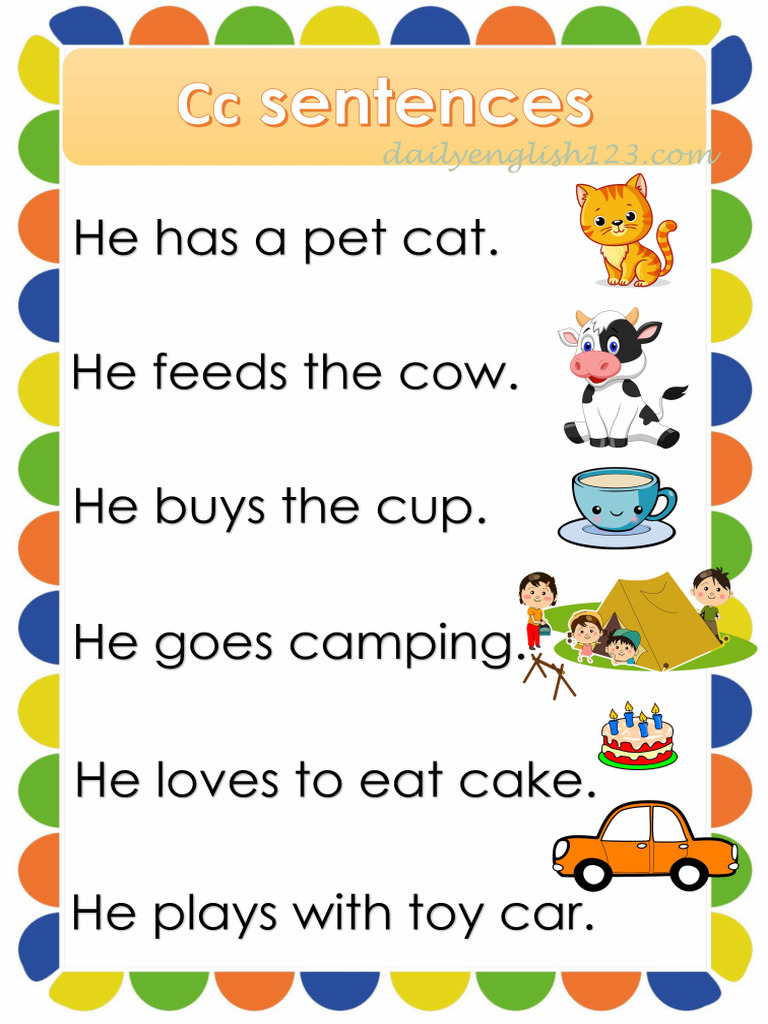 Alphabet Sentences 3 | PDF