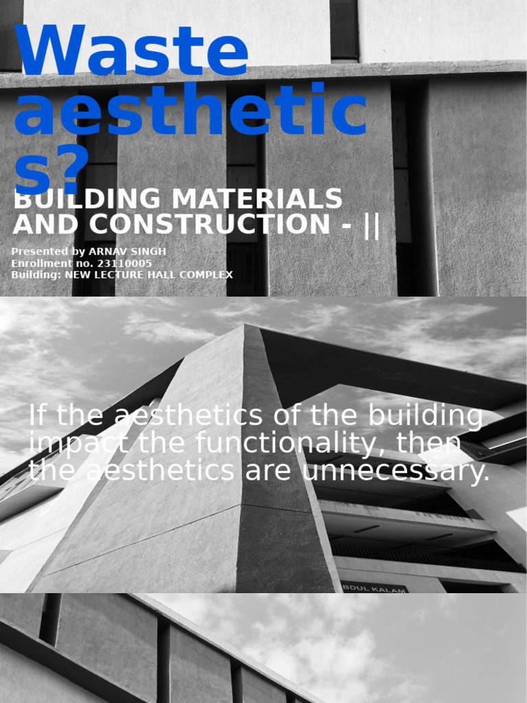 Waste Aesthetic S?: Building Materials and Construction | PDF
