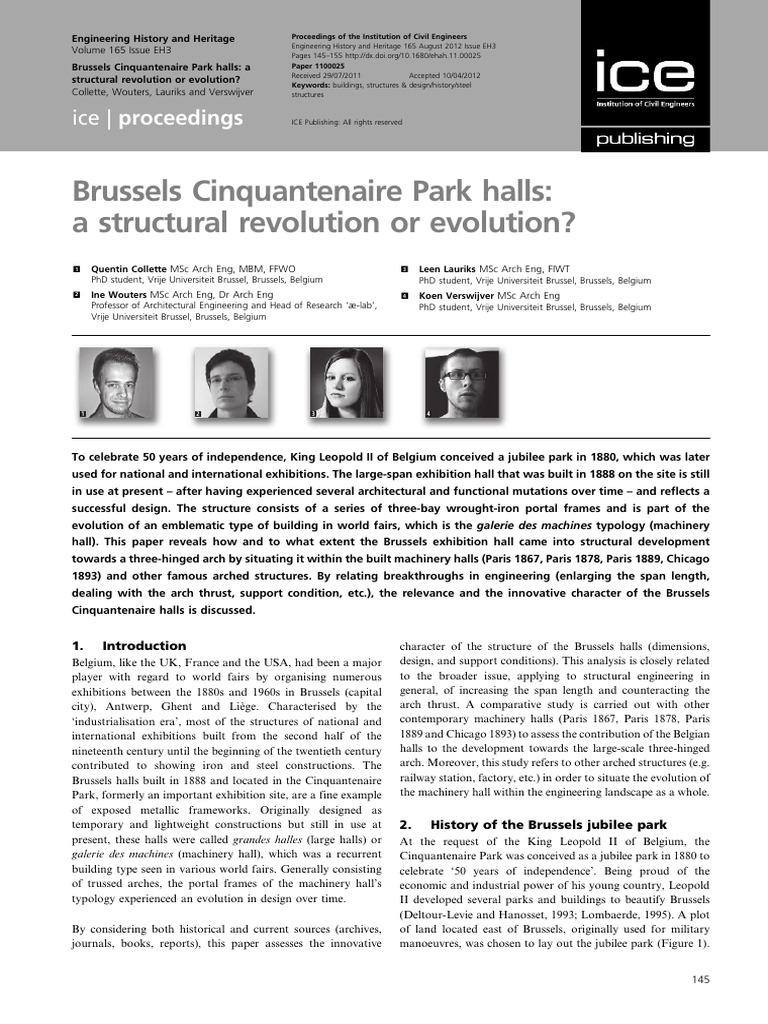 Brussels Cinquantenaire Park Halls A Structural Revolution or Evolution ...