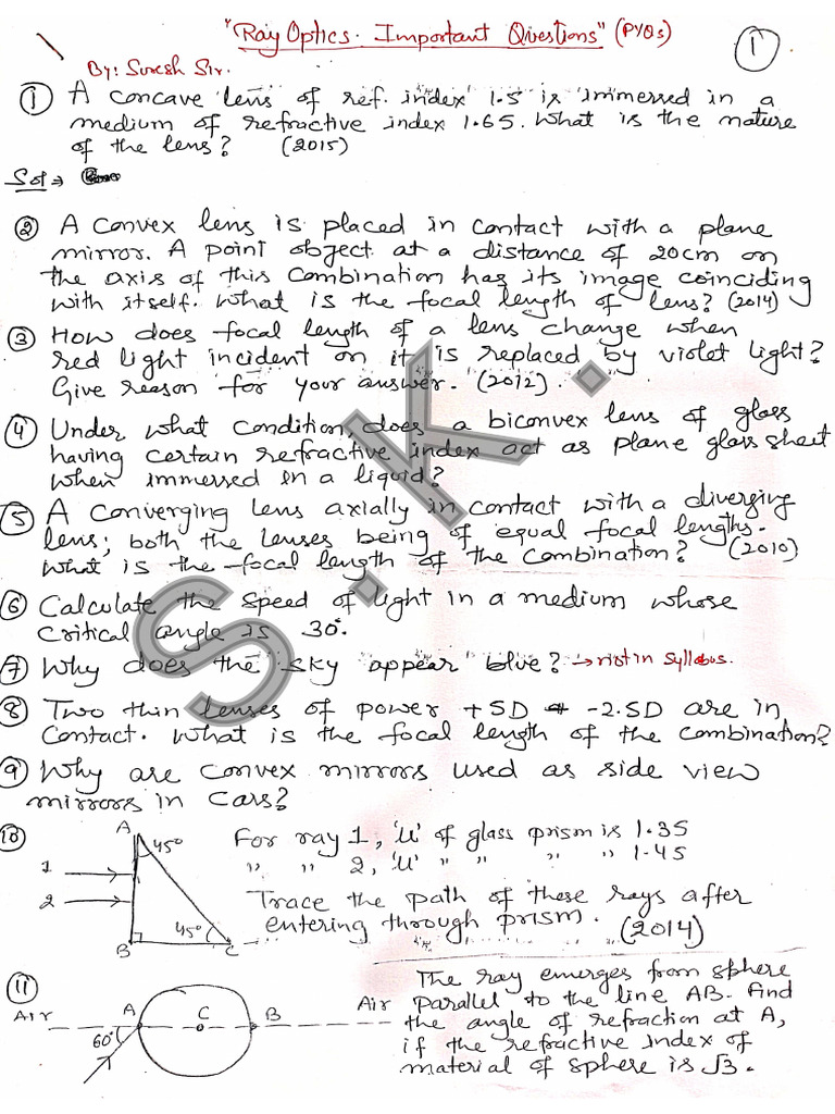 Refraction of Light | PDF