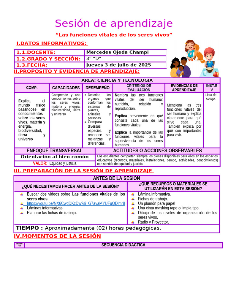Funciones Vitales de los Seres Vivos | PDF | Aprendizaje | Nutrición