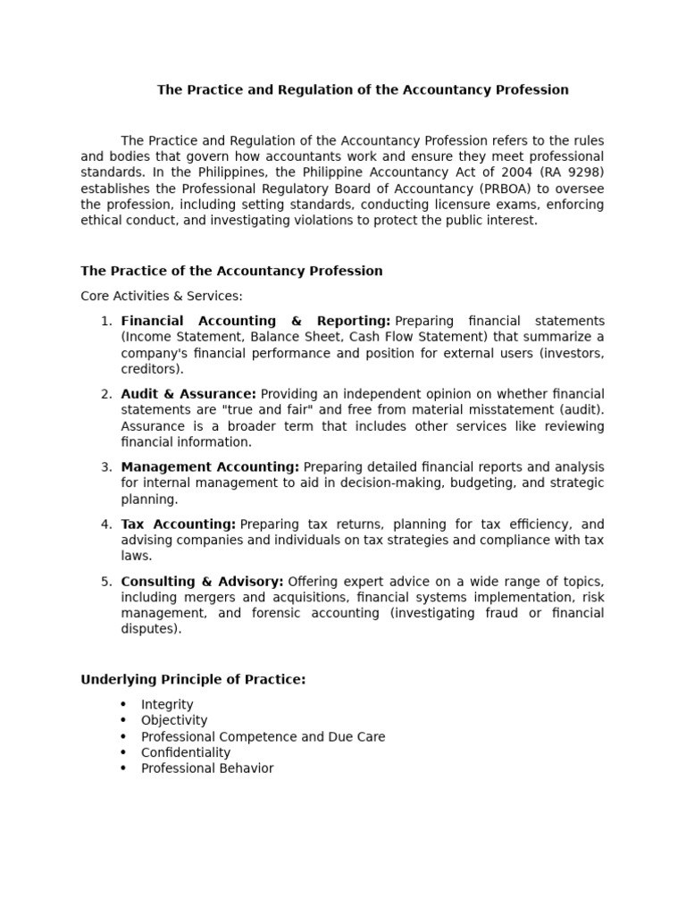 The Practice of The Accountacy Profession | PDF | Accounting ...