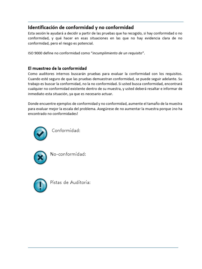 Identificación de Conformidad y No Conformidad | PDF | Auditoría