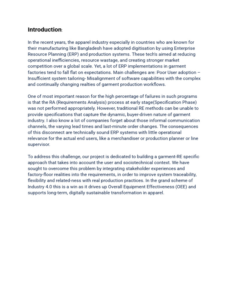 Introduction SWE Project | PDF
